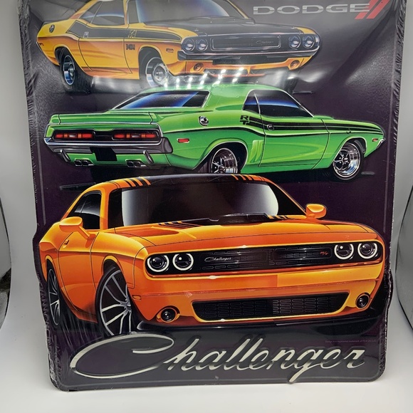Dodge | Wall Decor | Dodge Challenger Muscle Car Line Up Embossed Metal ...
